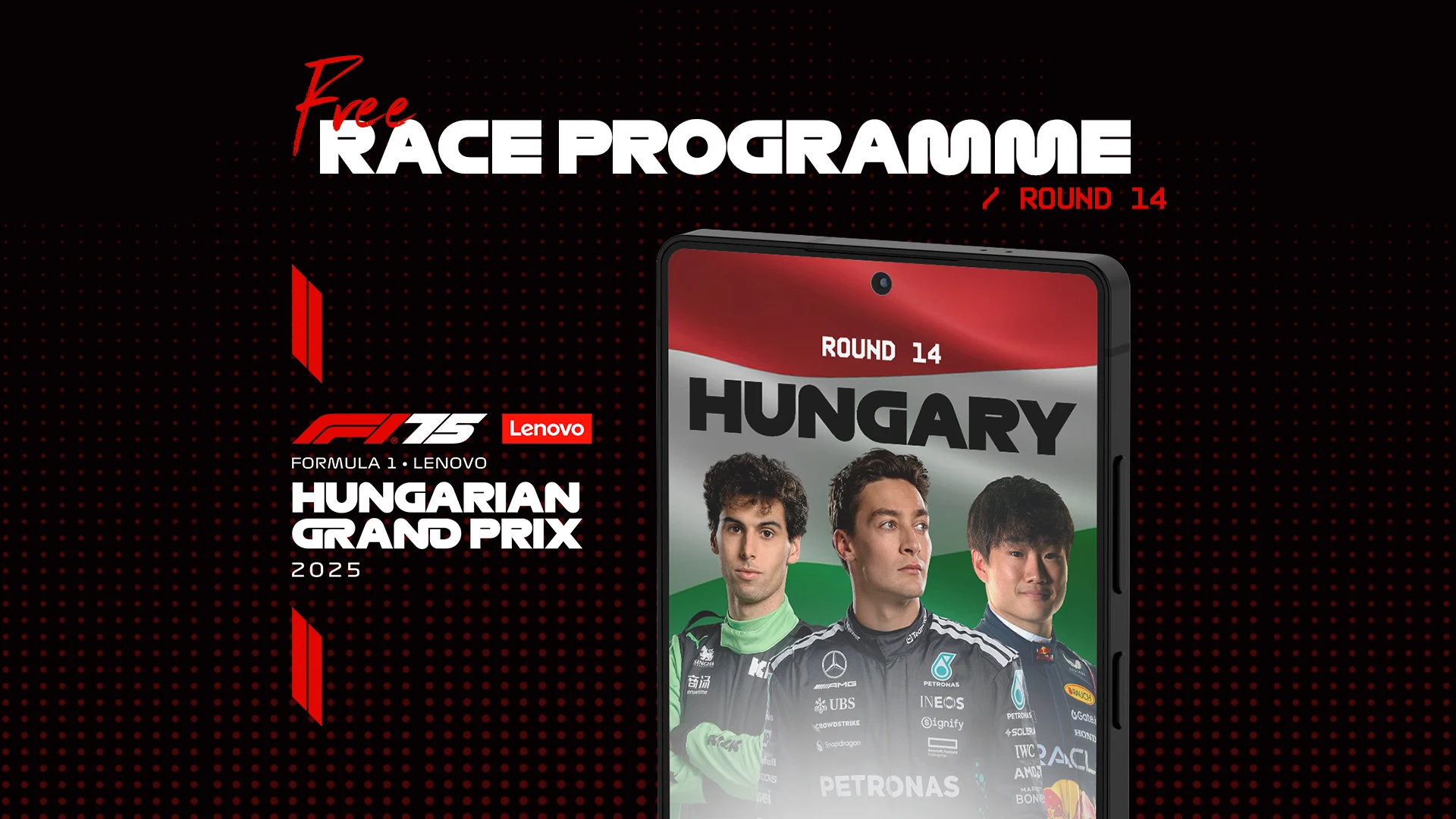 FORMULA 1 LENOVO HUNGARIAN GRAND PRIX 2025 – free digital race programme